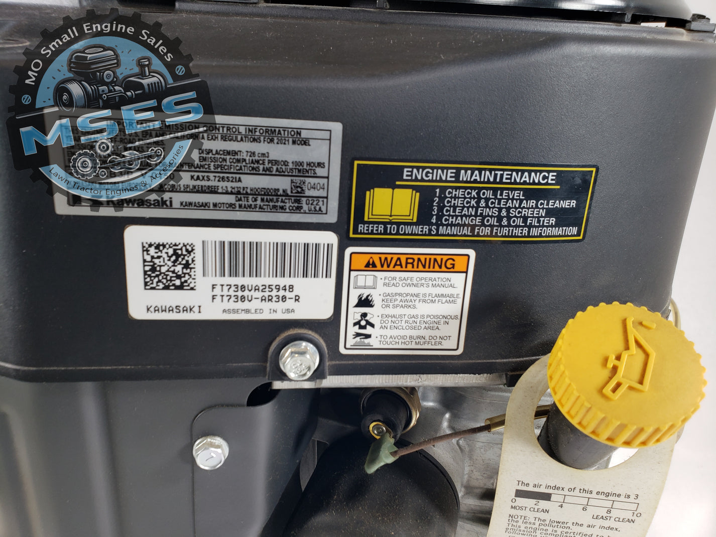 26HP Kawasaki Twin Cylinder Vert Engine FT Series EFI 1-1/8"x4-9/32 FT ...